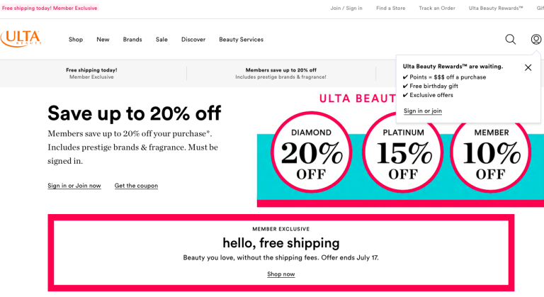 Ulta Beauty Rewards Program Breakdown